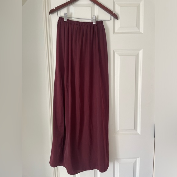 Zara | Skirts | Zara Maroon Maxi Skirt Size Xs | Poshmark